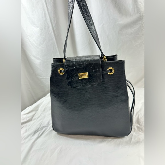 Gianfranco Ferre | Bags | Vintage Genuine Gianfranco Ferre Black ...